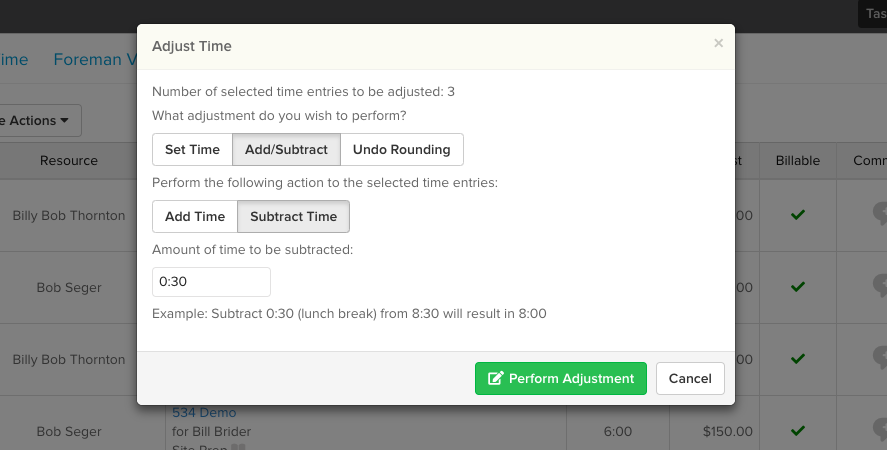 How to edit multiple time entries at once – Knowify