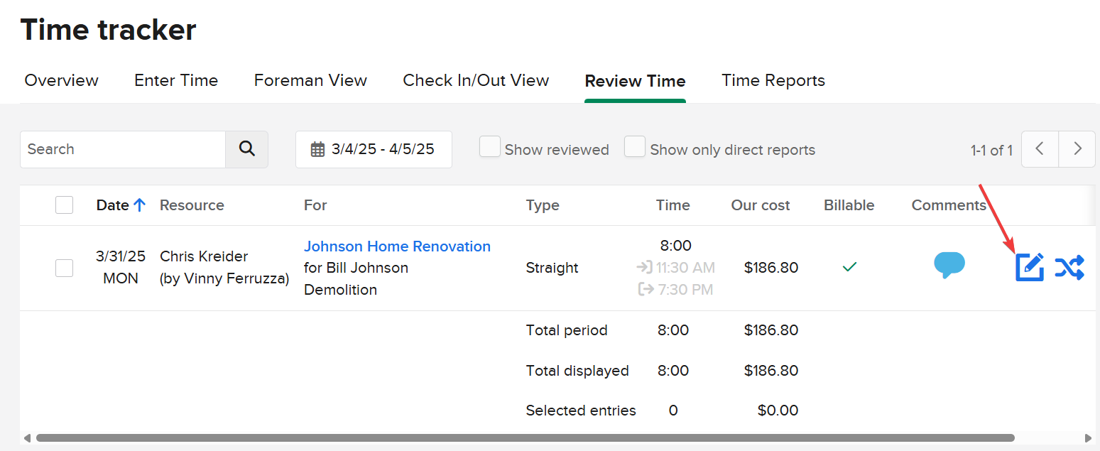 How to edit time entries – Knowify