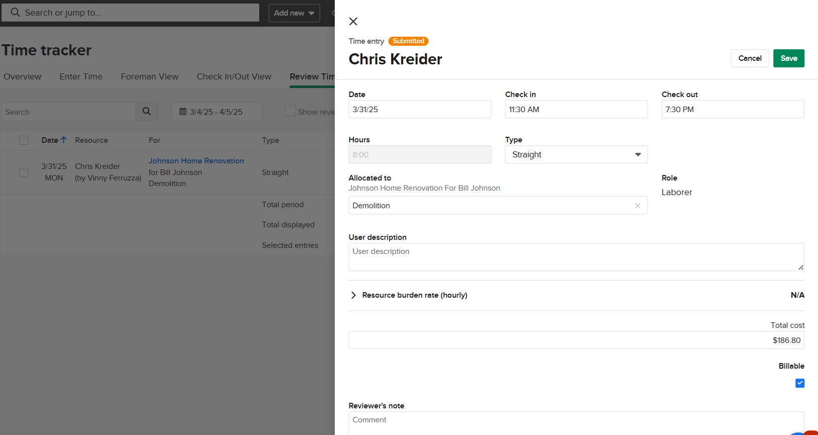 How to edit time entries – Knowify
