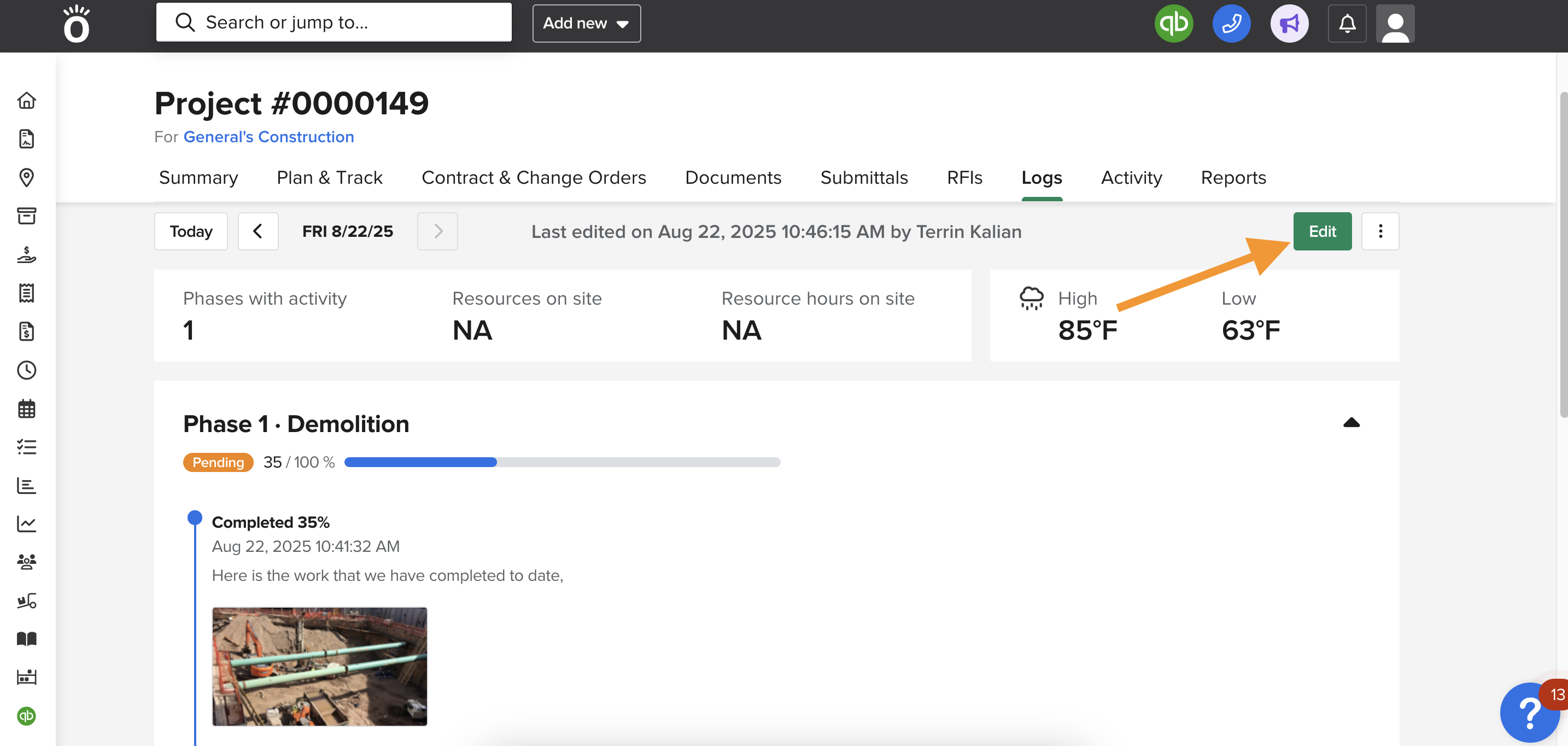 How to create a daily log – Knowify